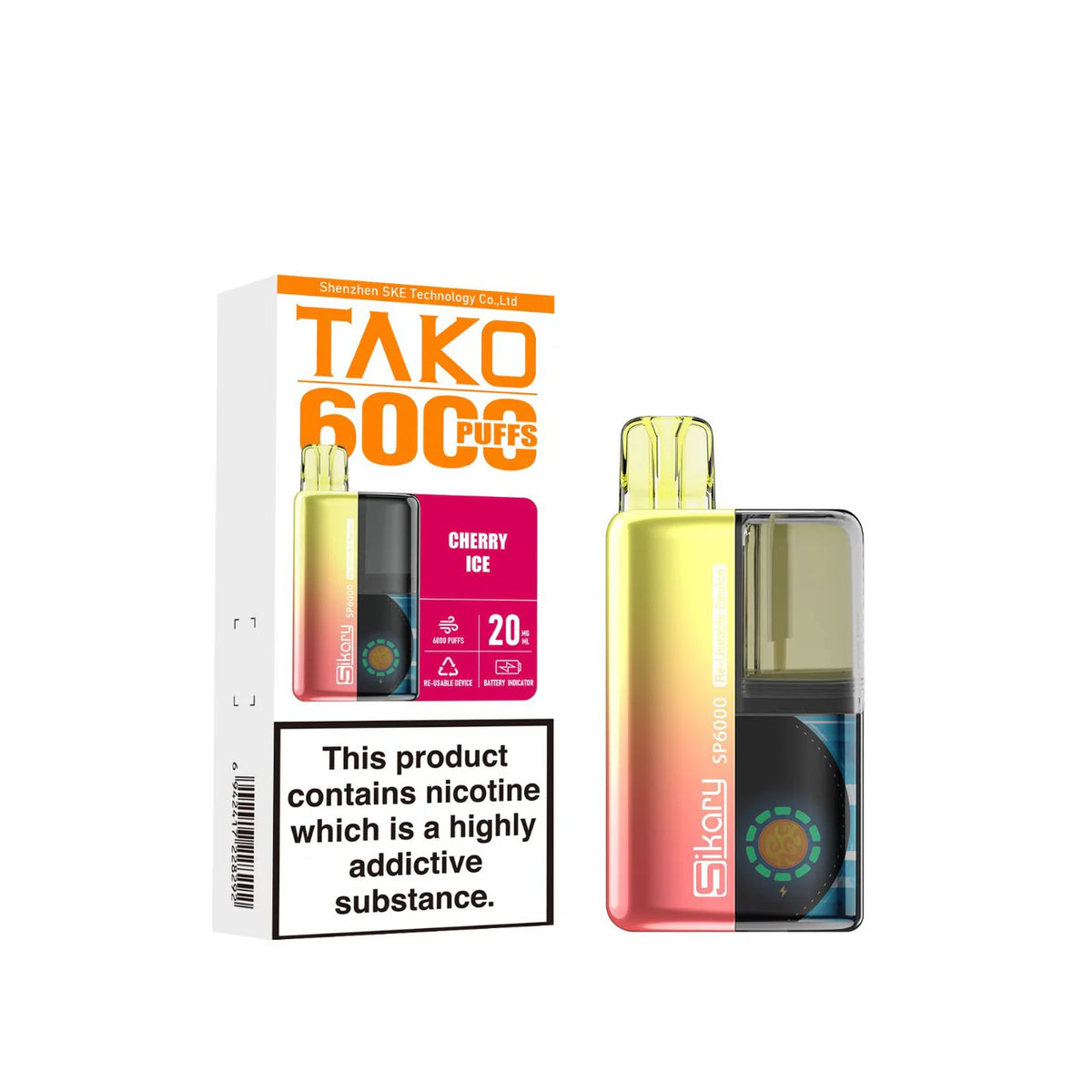 SKE Sikary TAKO SP6000 Prefilled Pod Kit – Vape Area UK