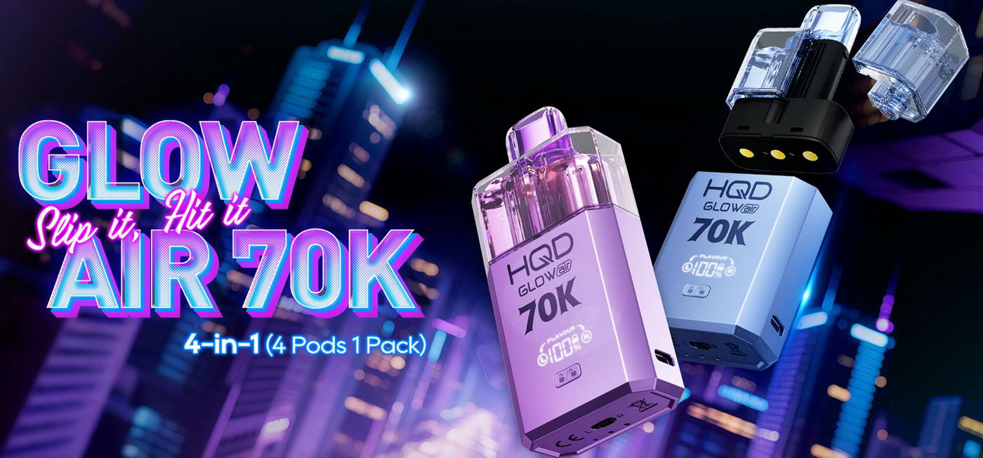 HQD Glow Air 70K Pod Vape Kit – Vape Area UK