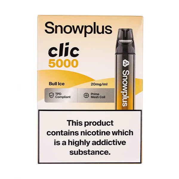 SNOWPLUS CLIC 5000 DISPOSABLE VAPE KIT- Box of 5 – Vape Area UK