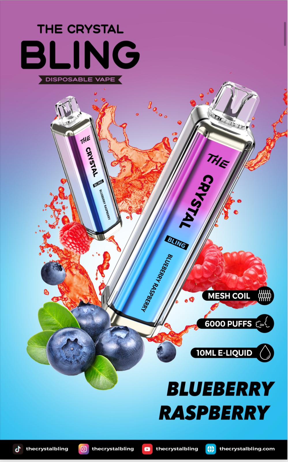 Crystal Bling 6000 Disposable Vape Pod Device – Vape Area UK