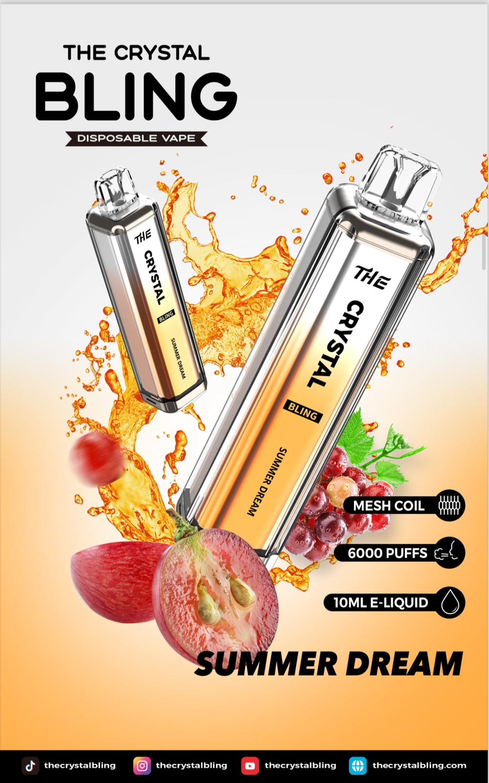 Crystal Bling 6000 Disposable Vape Pod Device – Vape Area UK