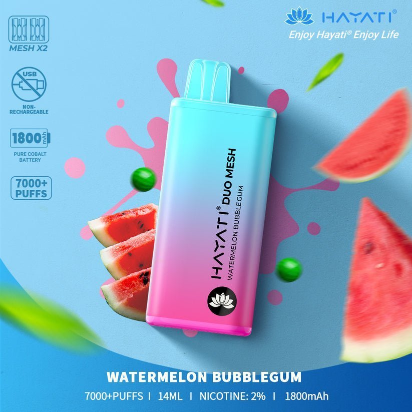 Hayati Duo Mesh 7000 Puffs Disposable Vape Bar Pod Kit – Vape Area UK